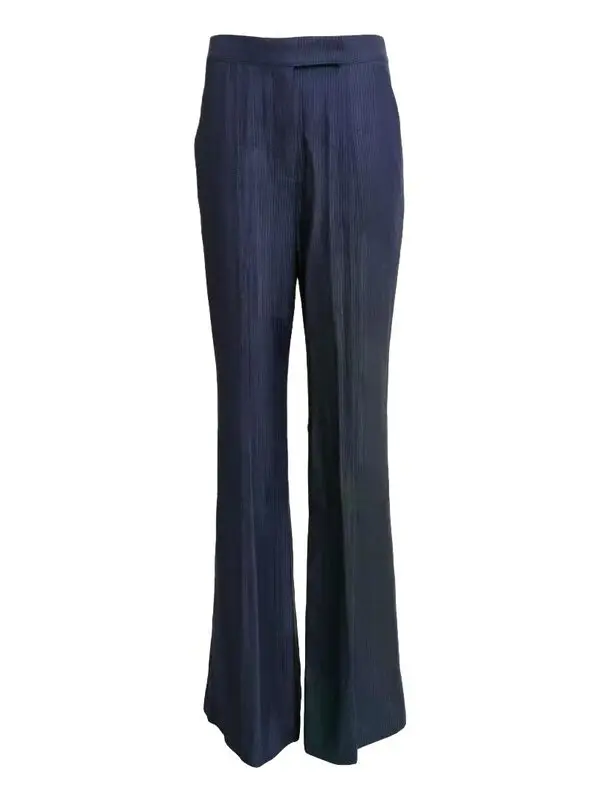 Gabriela Hearst Ribbed Flared Trousers - Blue
