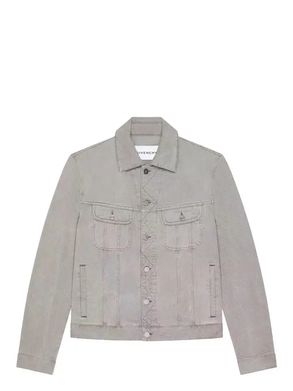 Givenchy Denim Jacket With Crease Effect - Grey
