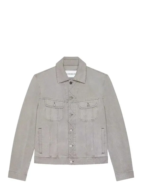 Givenchy Crease-effect Denim Jacket - Grey