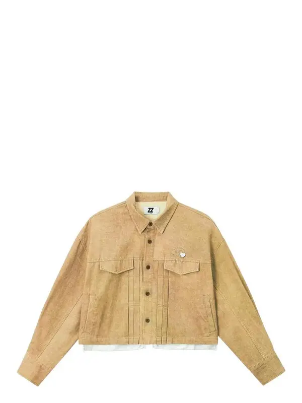 Izzue Pleated Oversized Jacket - Neutrals