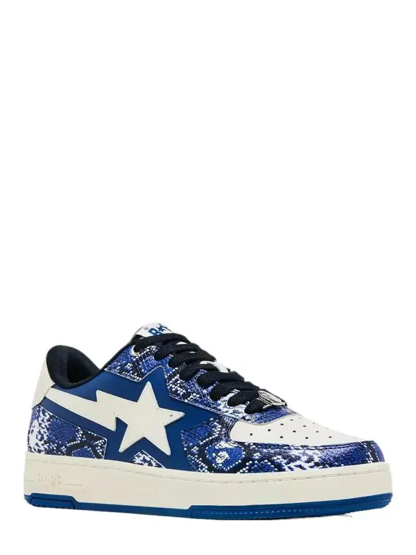 A BATHING APE Tape Sta Snakeskin-effect Sneakers - Blue