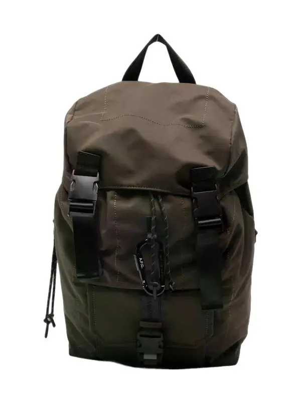 A.p.c. Buckle-fastening Drawstring Backpack - Green