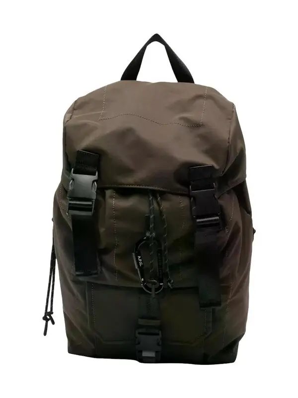 A.p.c. Buckle-fastening Drawstring Backpack - Green