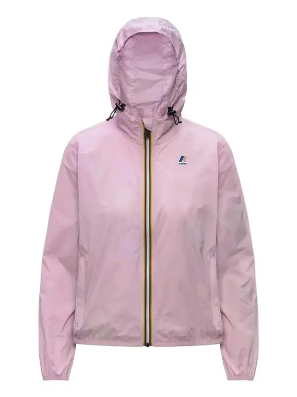 K-WAY Le Vrai 4.0 Hooded Logo-patch Jacket - Pink