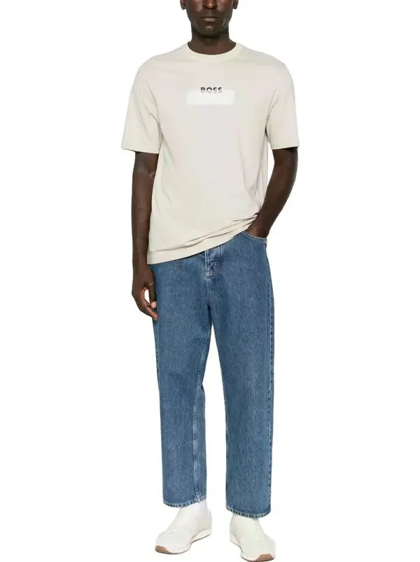 BOSS Logo-print Short-sleeve T-shirt - Neutrals