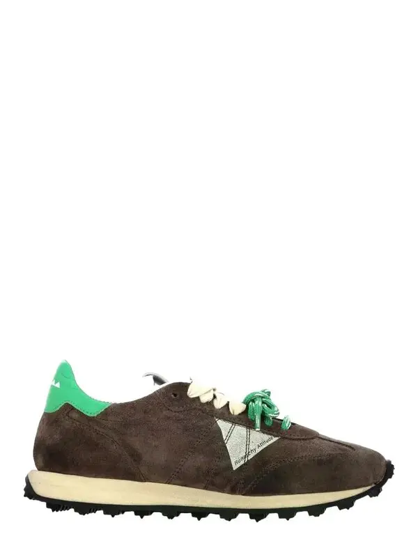 RUN OF Suede Panelled Sneakers - Brown