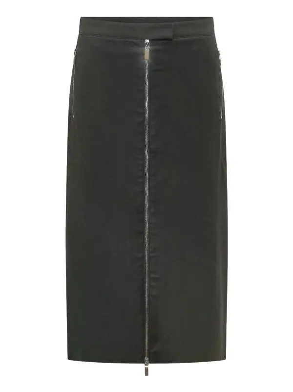 LE SULLY STUDIO Zip-detail Pencil Midi Skirt - Black