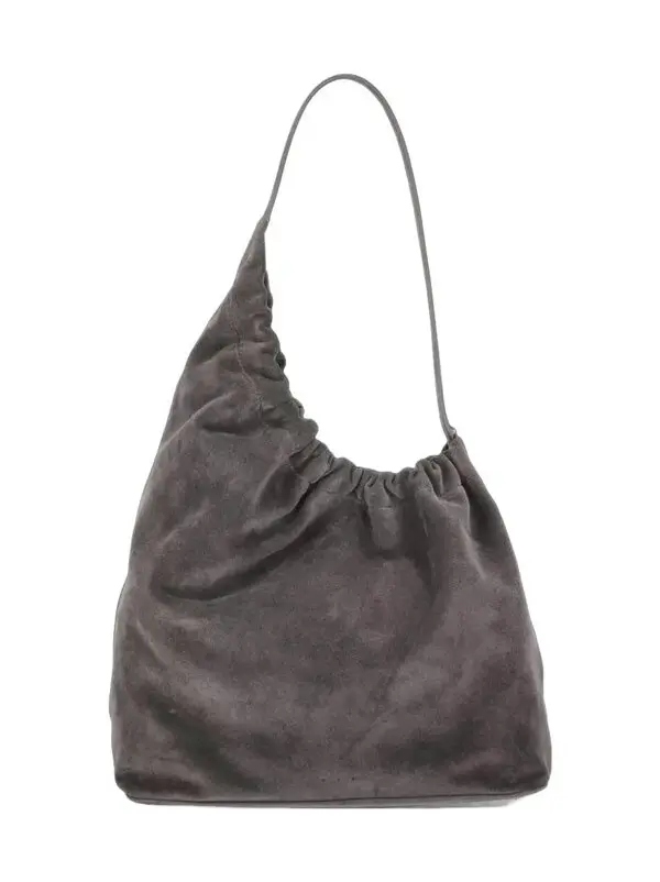 AESTHER EKME Demi Lune Cloud Gathered Suede Tote Bag - Grey