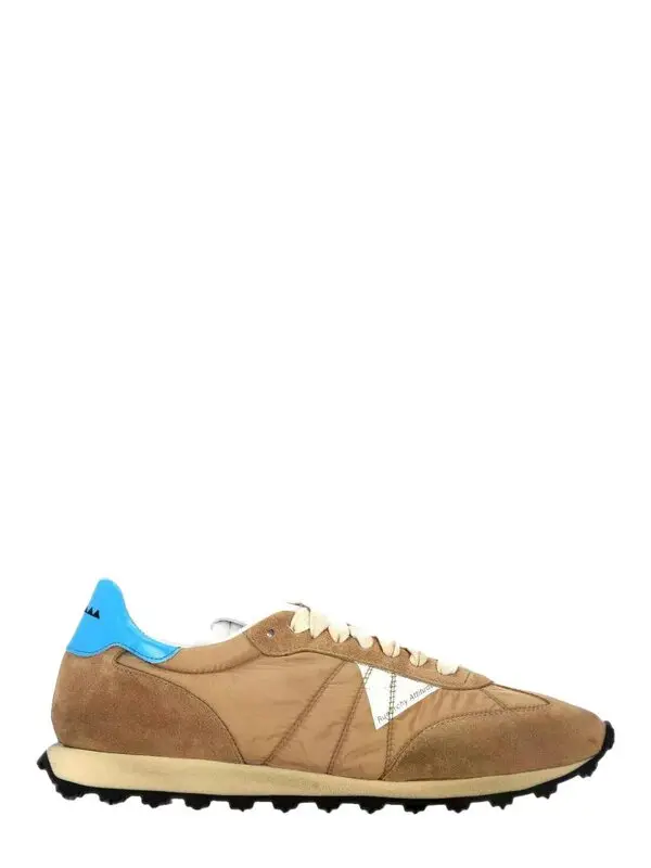 RUN OF Suede Panelled Sneakers - Neutrals