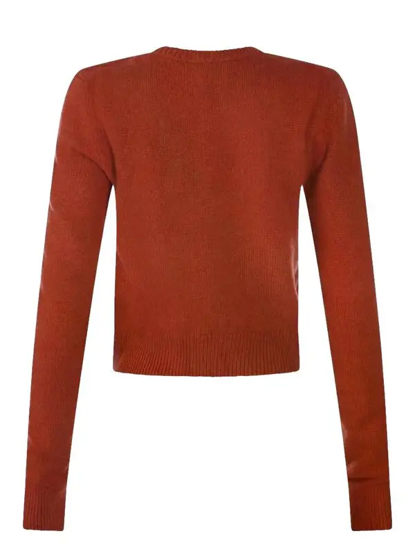 Saint Laurent Cashmere Crew Neck Sweater - Orange