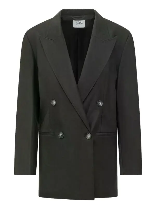 LE SULLY STUDIO Double-breasted Oversize Blazer - Black