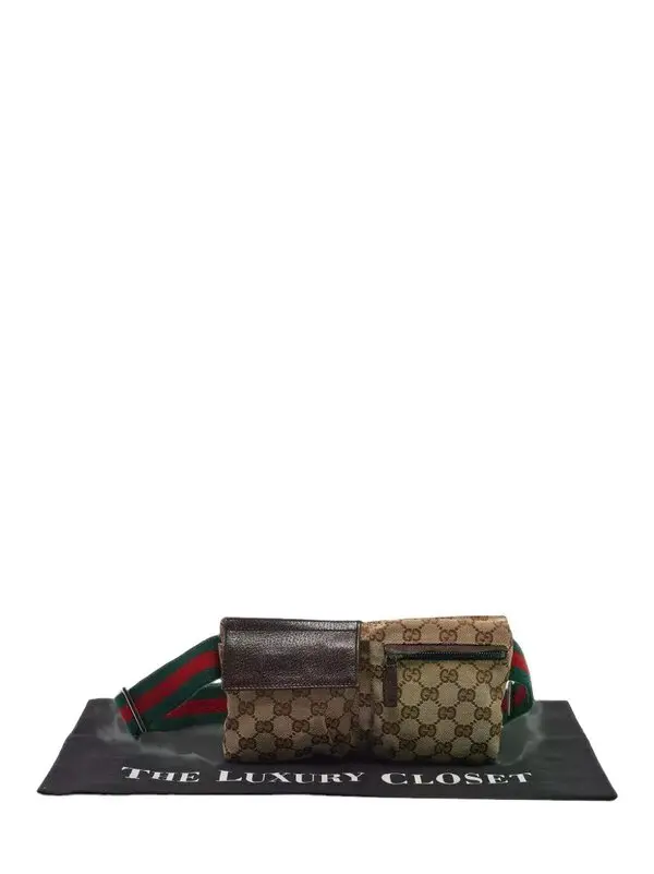 Gucci Gg Web Belt Bag - Neutrals