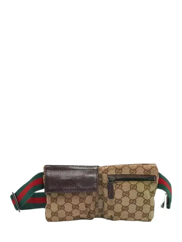 Gucci Gg Web Belt Bag - Neutrals