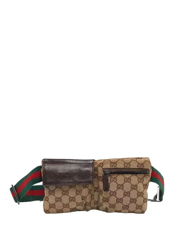 Gucci Gg Web Belt Bag - Neutrals
