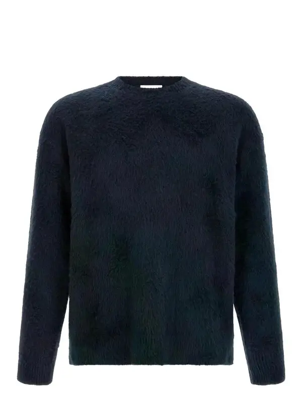 ROBERTO COLLINA Gauze-finish Crew-neck Sweater - Blue