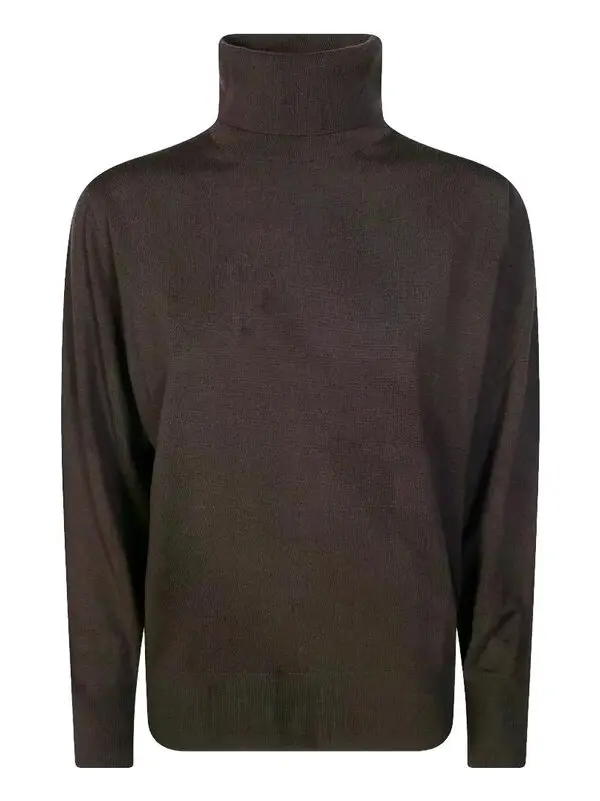 Incotex Roll-neck Knitted Sweater - Brown