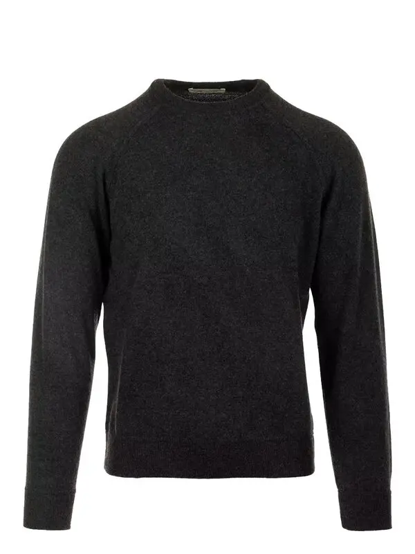FILIPPO DE LAURENTIIS Virgin Wool Raglan-sleeve Sweater - Grey