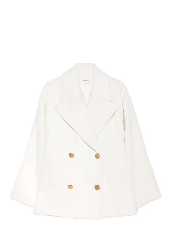 P.a.r.o.s.h Notch-lapel Double-breasted Coat - Neutrals