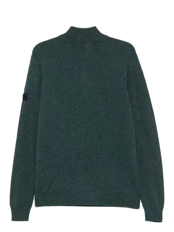 Peuterey Quarter-zip Logo-patch Sweater - Green