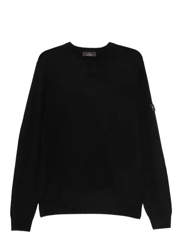 Peuterey New Marlon Nc Logo-patch Crew-neck Sweater - Black