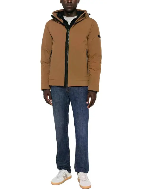 Peuterey Hooded Zip-up Jacket - Brown