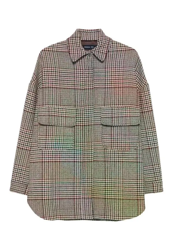 Federica Tosi Prince Of Wales Check Oversized Shirt - Neutrals