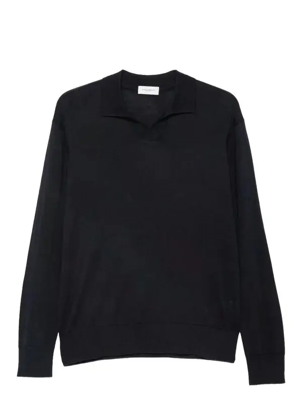 PAOLO PECORA Long-sleeve Knit T-shirt - Blue
