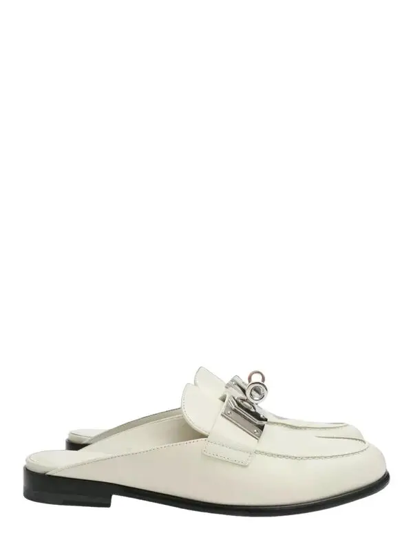 Hermès Iota Kelly Buckle Mules - Neutrals