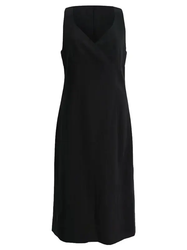 Giorgio Armani V-neck Sleeveless Dress - Black