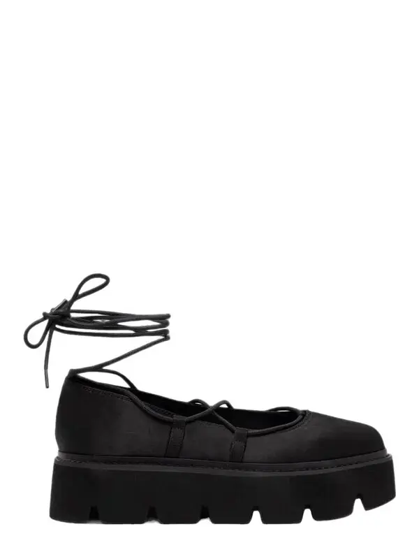 BUFFALO Darya Ghillie Lace-up Platform Pumps - Black