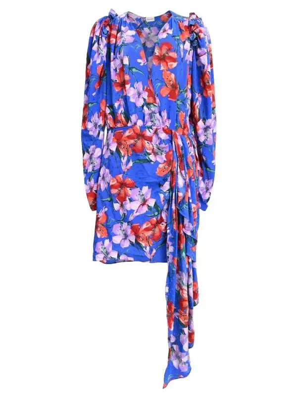 Magda Butrym Lagos Floral-print Dress - Blue
