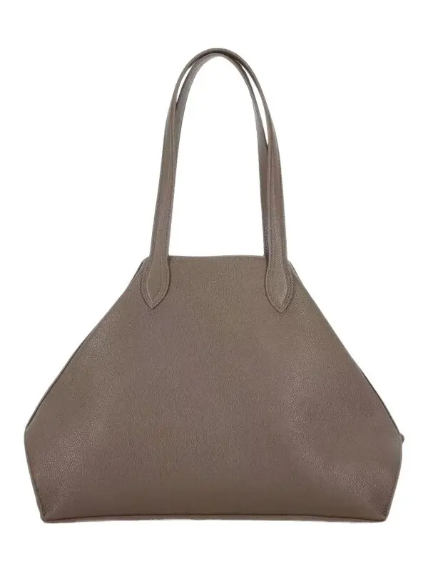 AESTHER EKME Fold Grained-leather Shoulder Bag - Neutrals