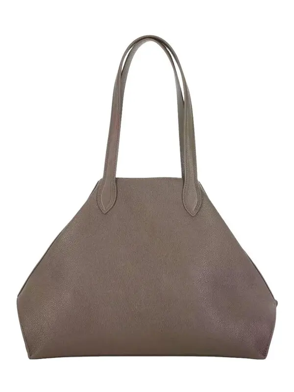 AESTHER EKME Fold Grained-leather Shoulder Bag - Neutrals