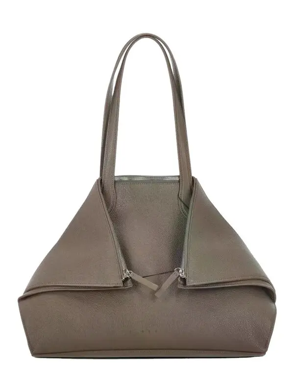 AESTHER EKME Fold Grained-leather Shoulder Bag - Neutrals
