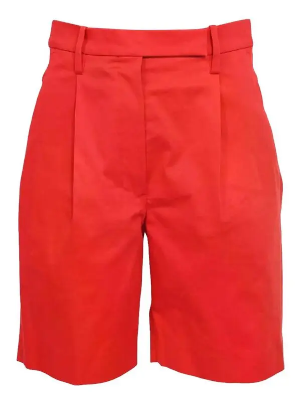 Hermès Pleated Bermuda Shorts - Red
