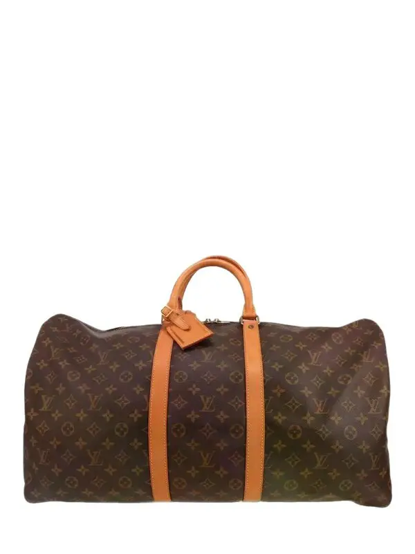 LOUIS VUITTON Monogram 55 Keepall Duffle Bag - Brown