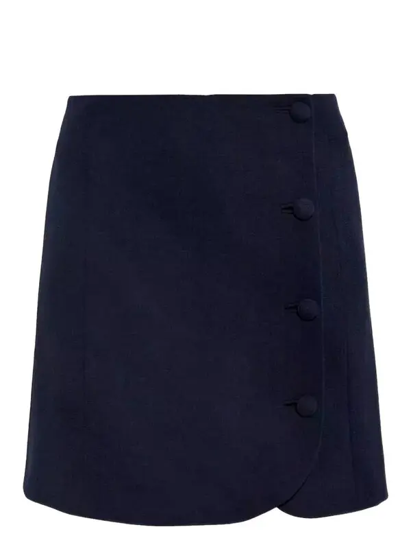 Valentino Garavani Button-fastening A-line Skirt - Blue