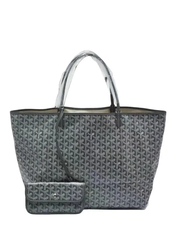 Goyard Goyardine Chevron Motif Gm Saint Louis Tote Bag - Grey