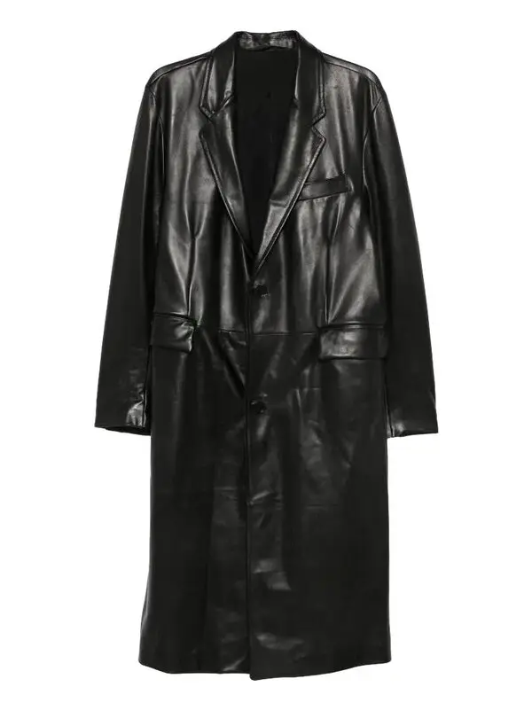 SALVATORE SANTORO Single-breasted Leather Jacket - Black