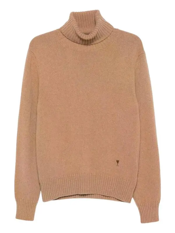 AMI Paris De Coeur Long-sleeve Sweater - Neutrals