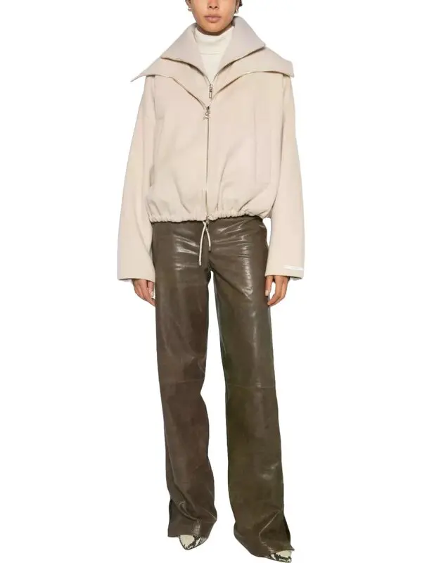 Sportmax Emiro Drawstring-hem Jacket - Neutrals