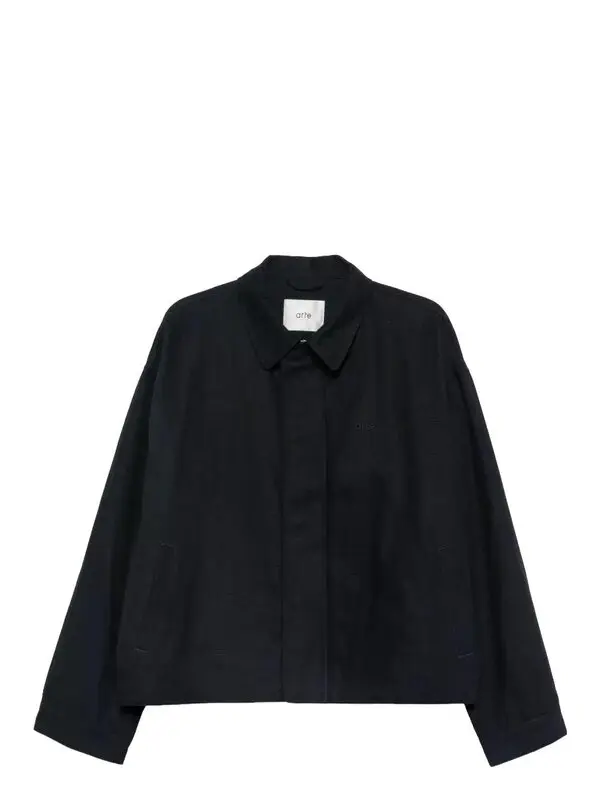 ARTE ANTWERP Logo-embroidered Zip-up Jacket - Blue