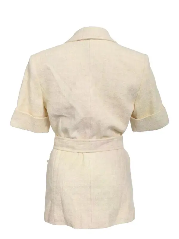 Sandro Truman Belted Tweed Jacket - Neutrals