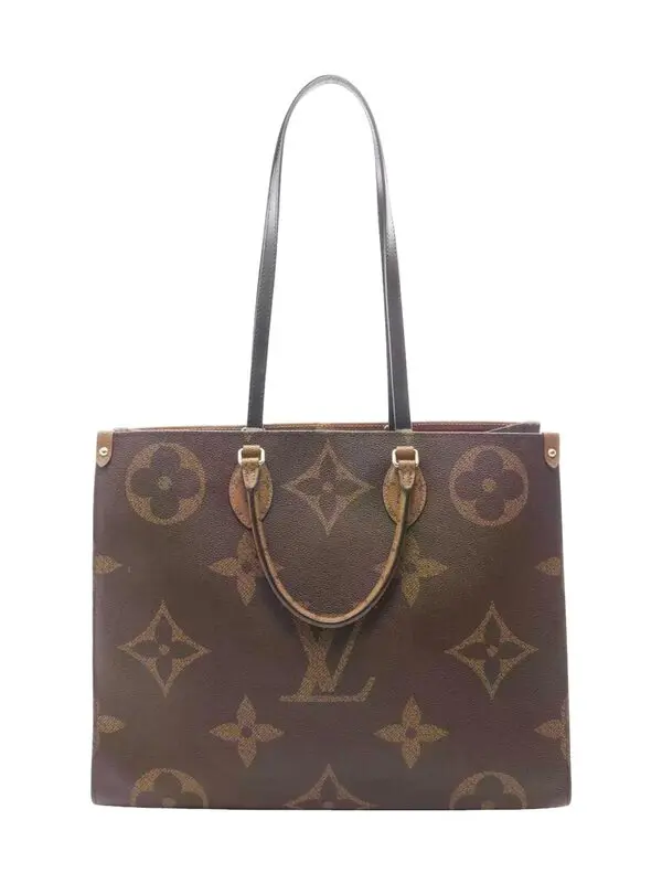 LOUIS VUITTON Monogram Reverse Giant Onthego Gm Satchel - Brown