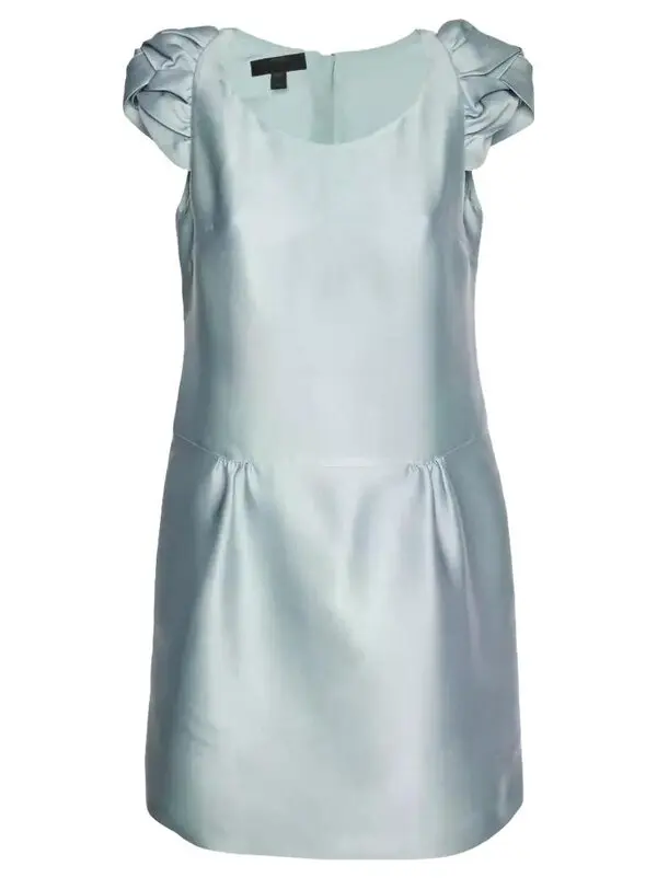 Burberry Draped-sleeve Mini Dress - Blue