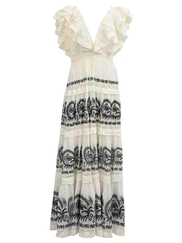 Ulla Johnson Marjorie Ruffled Dress - Neutrals