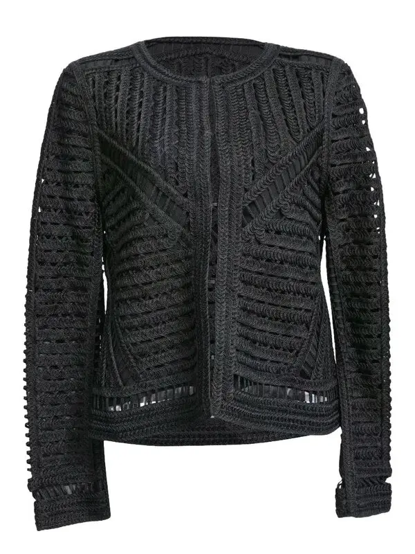 Maje Verone Crochet Jacket - Black