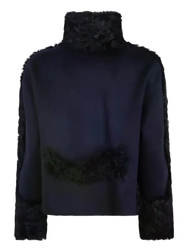P.a.r.o.s.h High-neck Shearling-effect Jacket - Blue