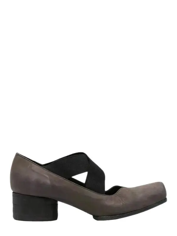 UMA WANG Cross-strap Square-toe Pumps - Brown