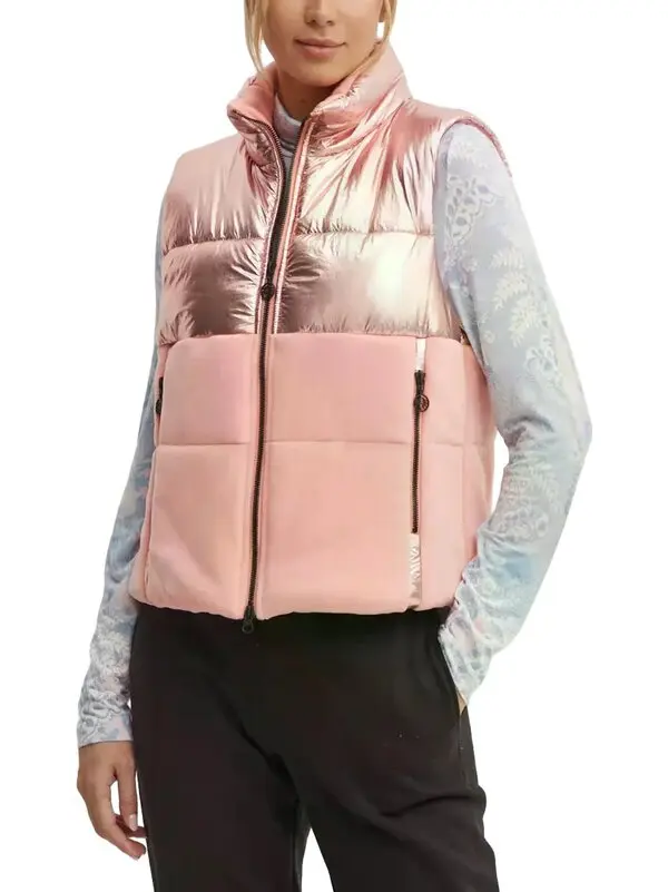 SPORTALM Metallic-effect Padded Gilet - Pink